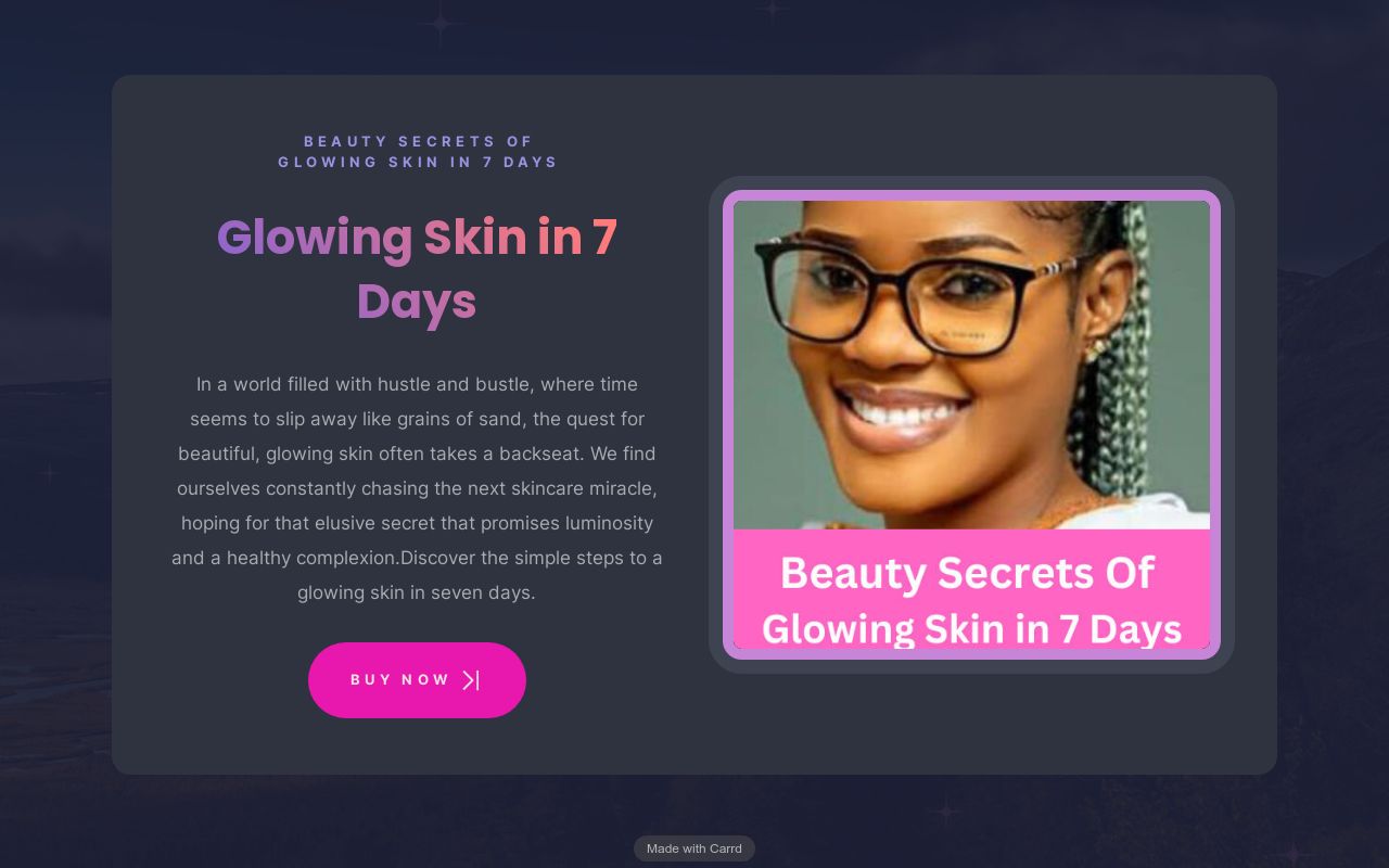 Beauty Secrets Of Glowing Skin in 7 Days